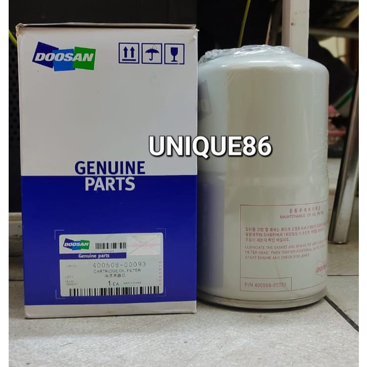 Jual CARTRIDGE OIL FILTER 400508-00093 DOOSAN GENUINE (ORIGINAL ...