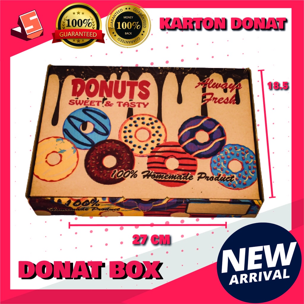 Jual BOX DONAT ISI 6 / KARTON BOX DONAT / Dus kue / Dus Kemasan / Kotak ...