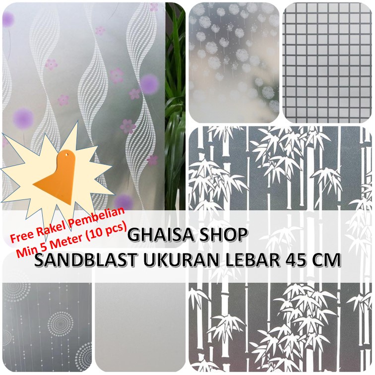 Jual Sticker Sandblast | Glass Sticker | Kaca Film Lebar 45cm | Shopee ...