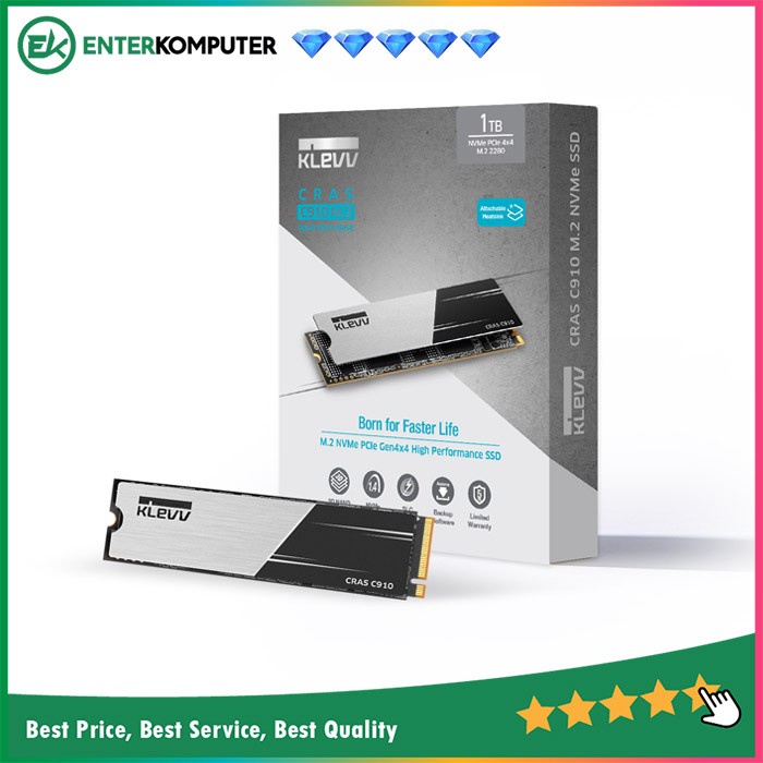 Jual KLEVV SSD CRAS C910 1TB M.2 2280 NVMe PCle Gen4 x4 / SSD M.2 1TB ...