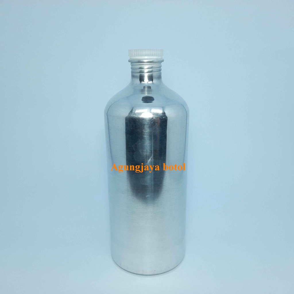Jual Botol Alumunium 1000 Ml Silver Chrome Ttp L+D Bh / Botol Alumunium ...