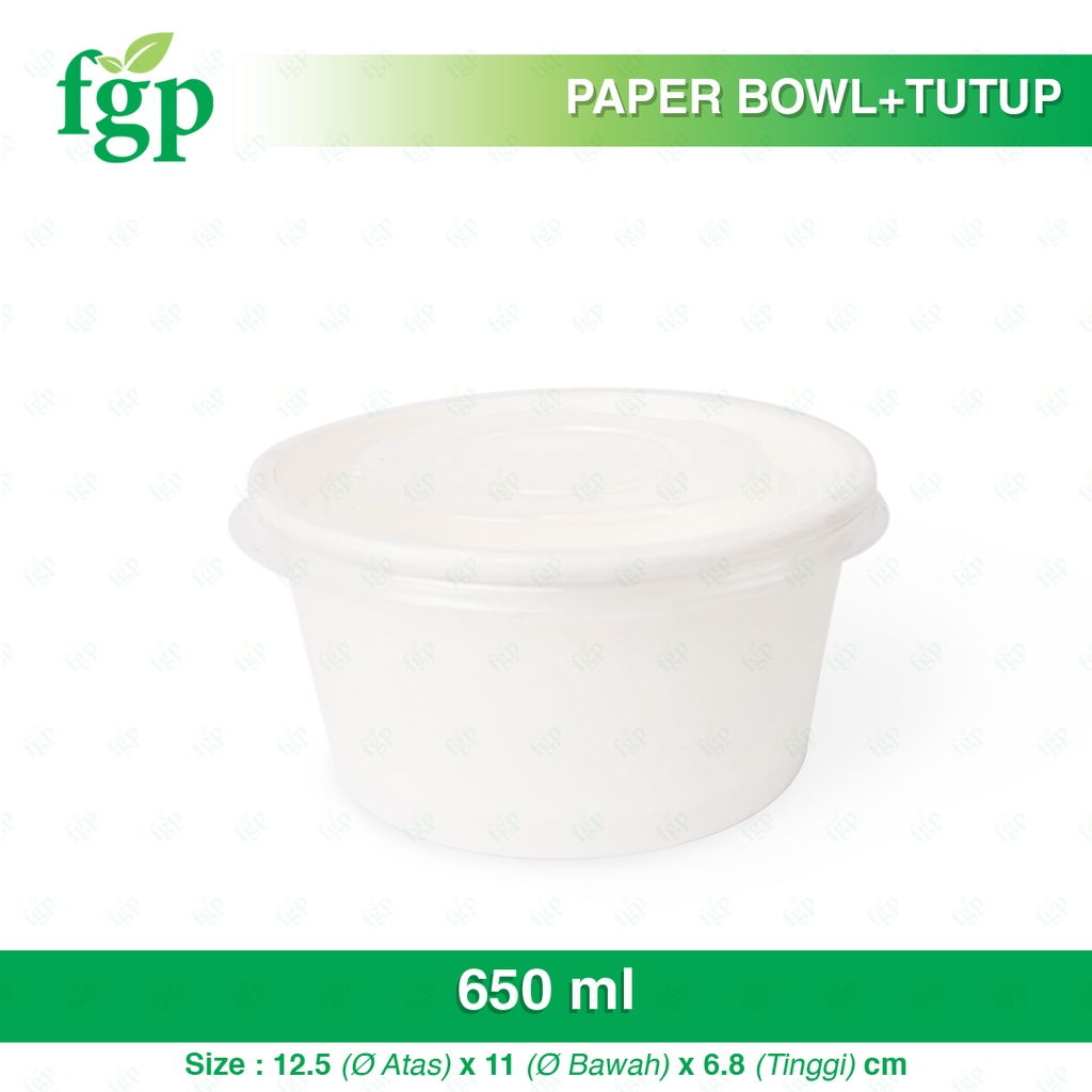 Jual Paper Bowl 650 ml kuat dan murah | Shopee Indonesia