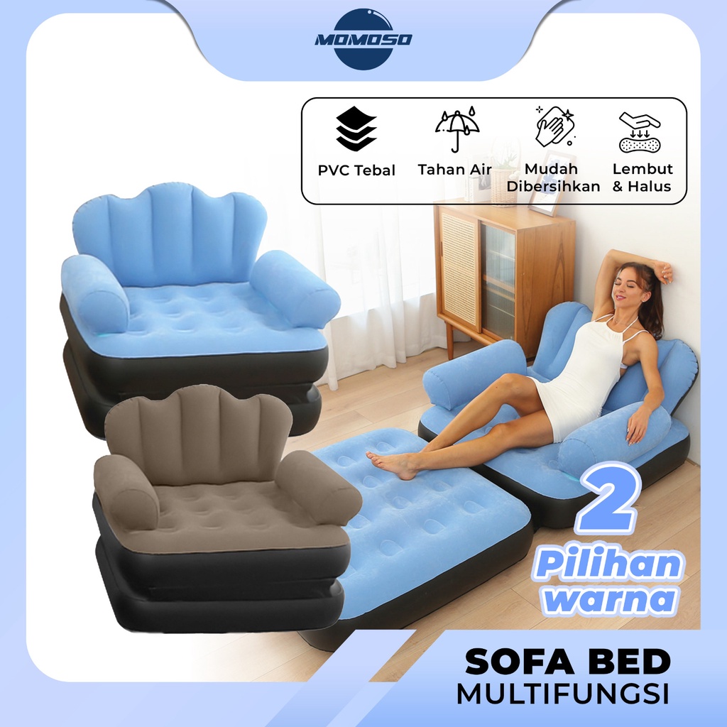 Jual MOMOSO Sofa Bed Multifungsi/Sofa lipat Sandaran Empuk/Minimalis ...