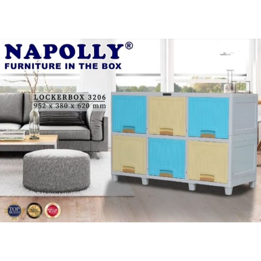 Jual (Instant)Lemari Serbaguna Locker Box Plastik Napolly Susun 2/Susun ...