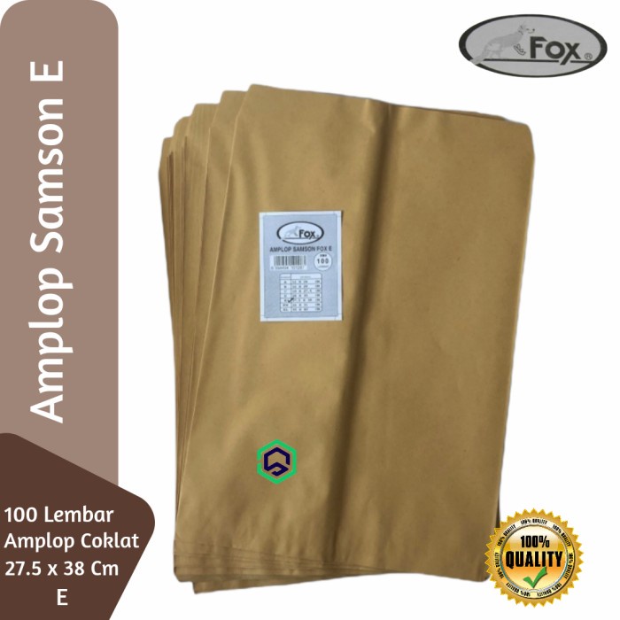 Jual Amplop Coklat Samson E 27,5 x 38 cm (Map) Fox - 100 Lembar ...