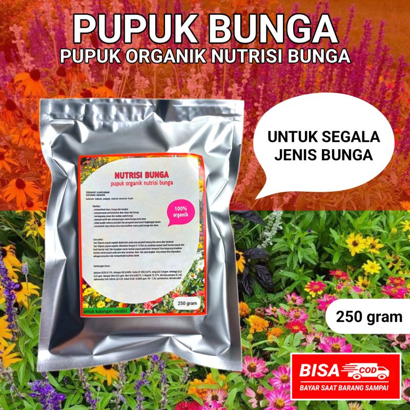 Jual Pupuk organik tanaman bunga kemasan 250 gram pupuk penyubur ...