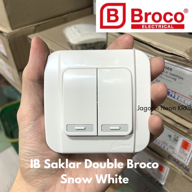 Jual BROCO GALLEO IB SAKLAR DOUBLE TANAM PUTIH SNOW WHITE / SAKLAR ...
