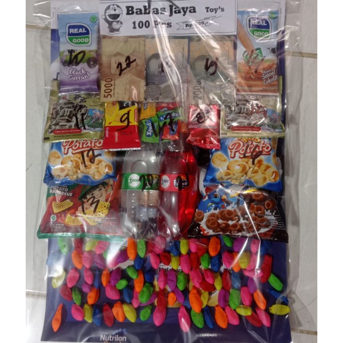 Jual Balon cabut berhadiah isi 100 pcs. M2 | Shopee Indonesia