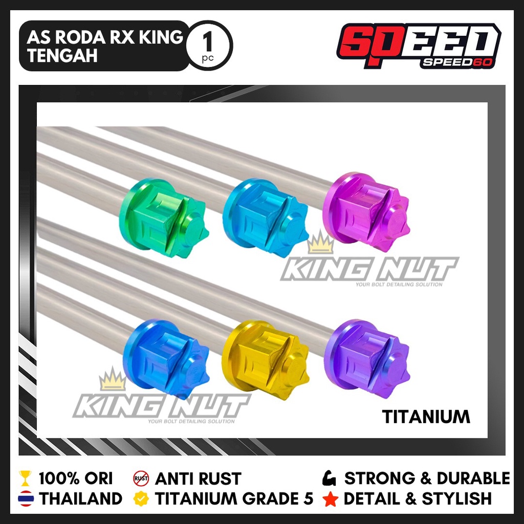 Jual Titanium Probolt As Roda Yamaha RX King Tengah Grade 5 King Nut ...