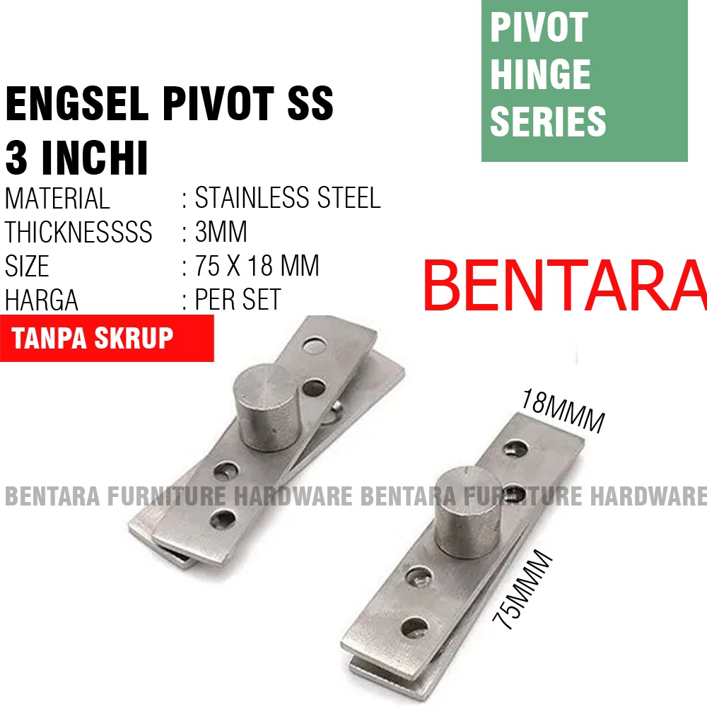 Jual Engsel Pivot Tengah Jendela 3 Inch - 75 MM Stainless Steel ...