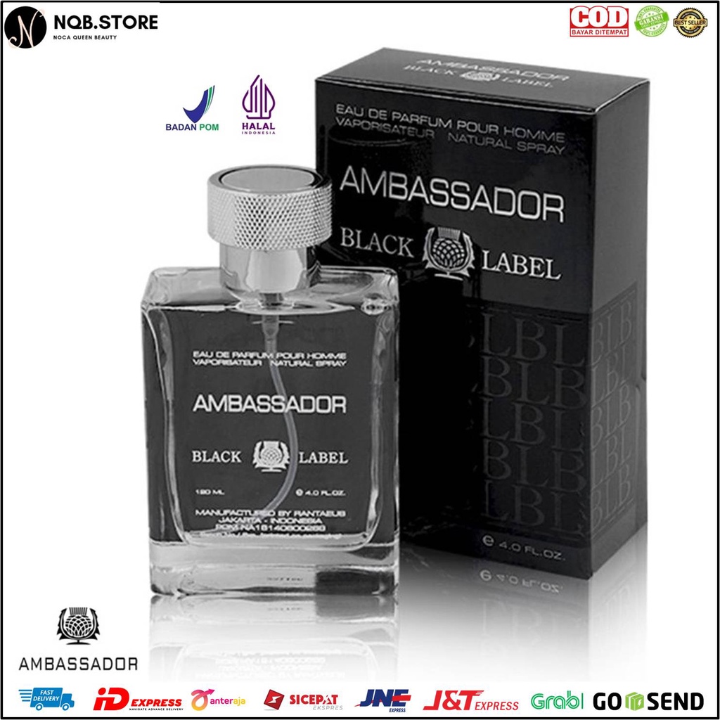 Jual Parfum Ambassador BIACK LABEL EDP Original BPOM - 120 ML Kualitas ...