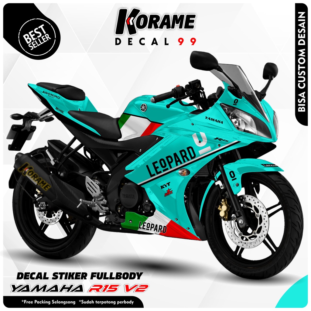 Jual Decal Stiker Fullbody R15 V2 - Leopard Racing Series Team | Shopee ...