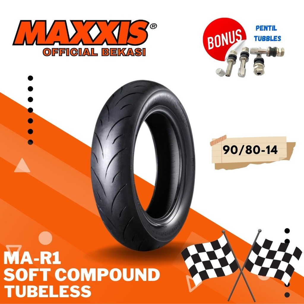 Jual BAN MAXXIS MA-R1 SOFT COMPOUND TUBELESS ( 90/80-14 ) / 90 - 80 ...