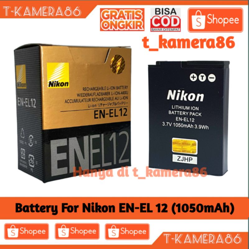 Jual Baterai EN-EL12 For Nikon Coolpix A900, AW100, AW110 AW120, AW130, W300 S9900, P340, S9700 ...