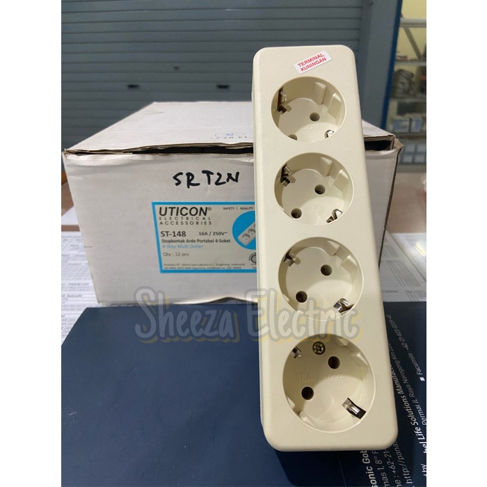 Jual Uticon stop kontak terminal kuningan - 1 Lubang | Shopee Indonesia