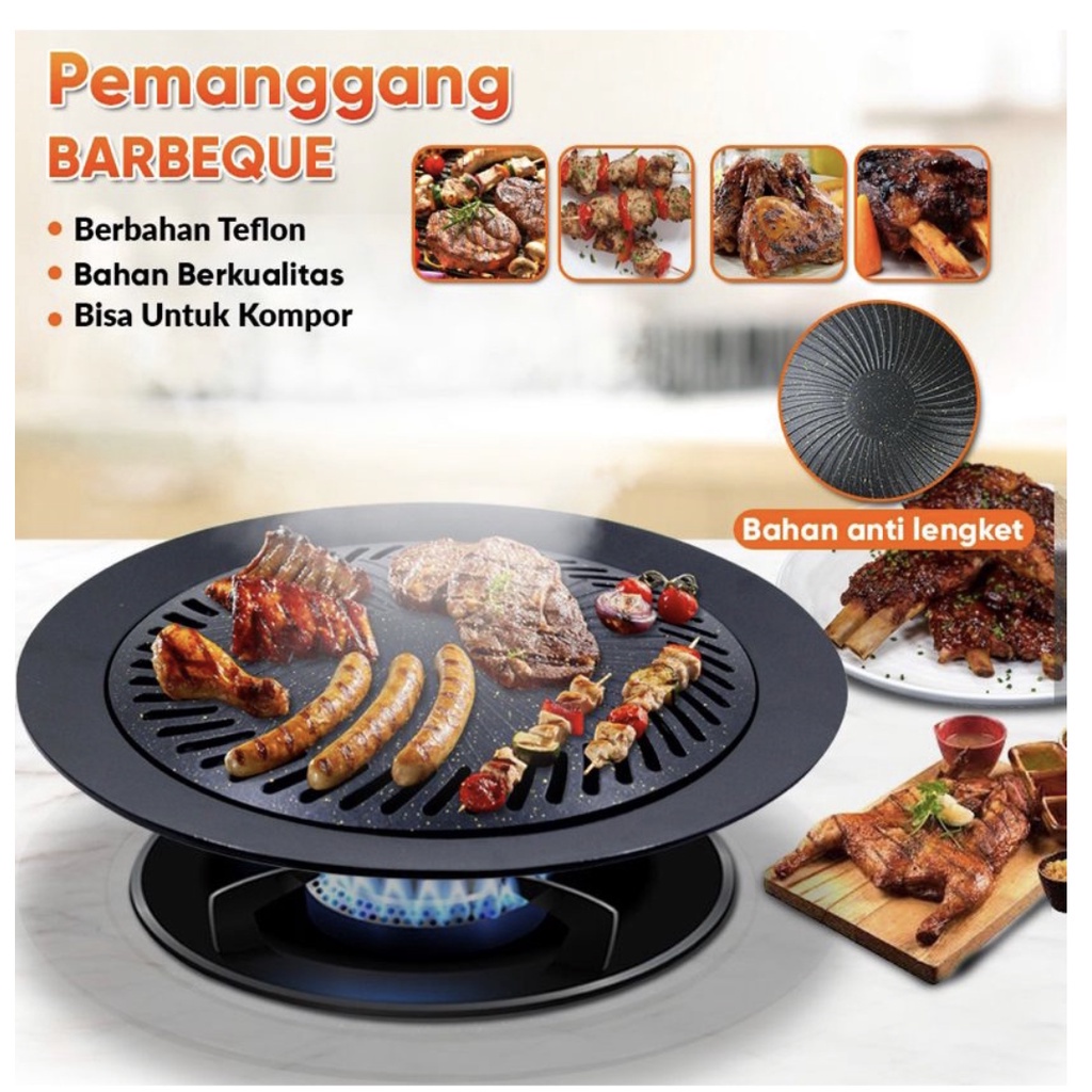 Jual Tatakan Panggangan Bulat Bbq Ultra Grill Pan 32cm Alat