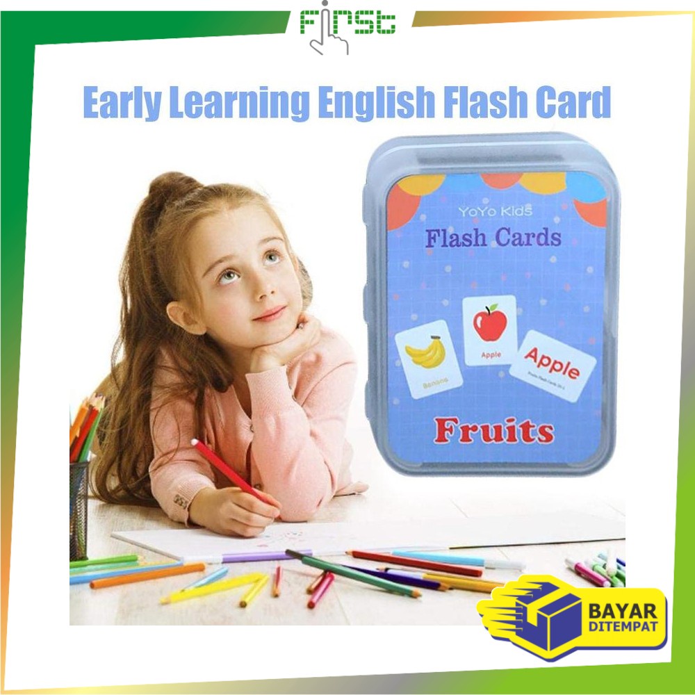 Jual FH-M308 Flash Card Bahasa Inggris Mainan Edukasi Anak / Kartu ...