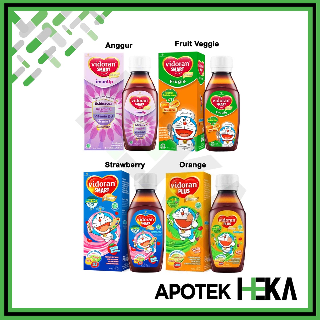 Jual Vidoran Smart Anggur / Orange / Fruit Veggie / Strawberry Syrup ...