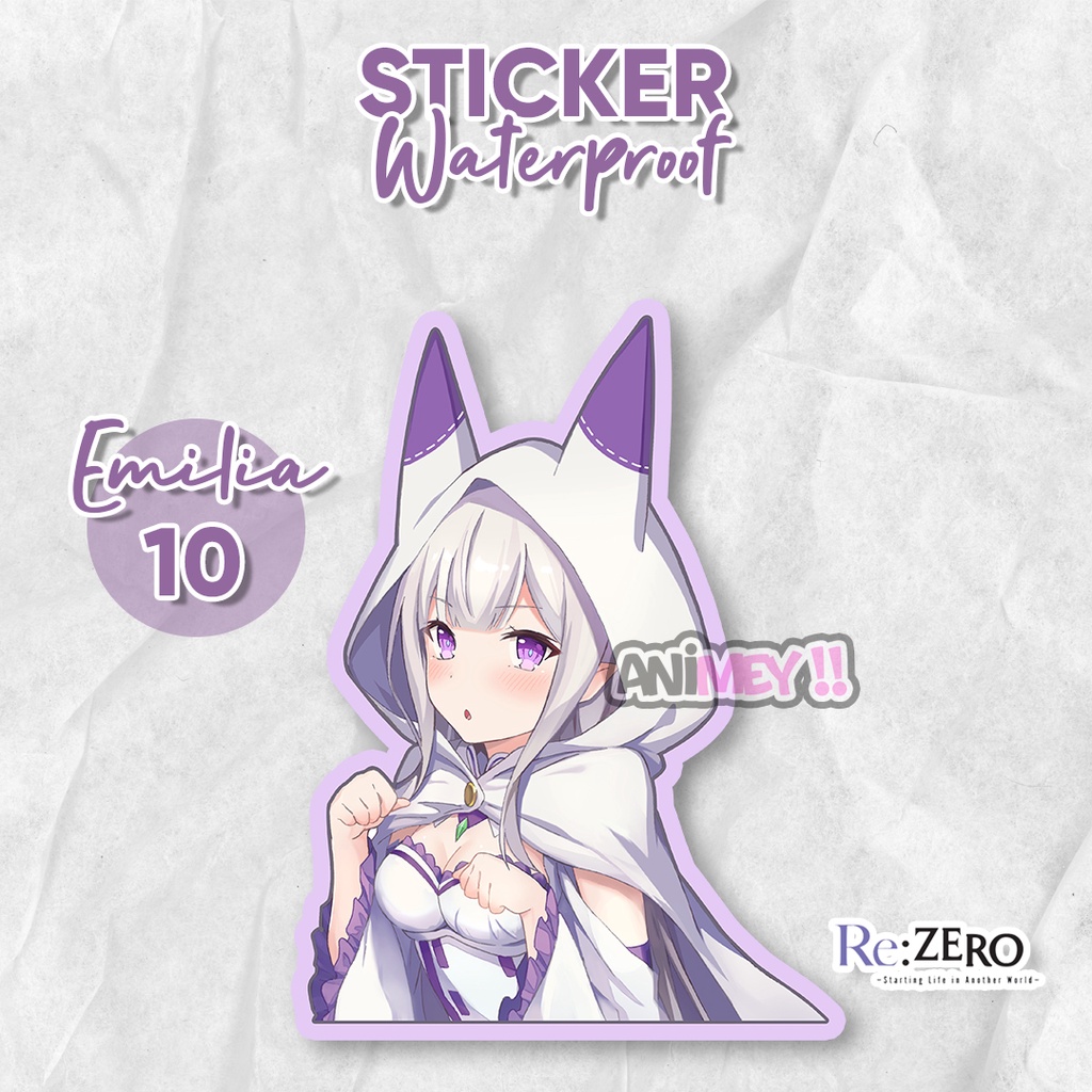Jual Stiker Emilia Re Zero / Sticker Anime Waterproof | Shopee Indonesia