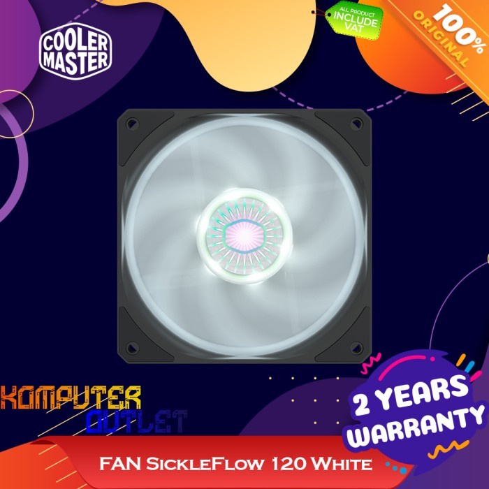 Jual COOLER MASTER SICKLEFLOW 120 WHITE - FAN CASING LED 120MM / 12CM ...