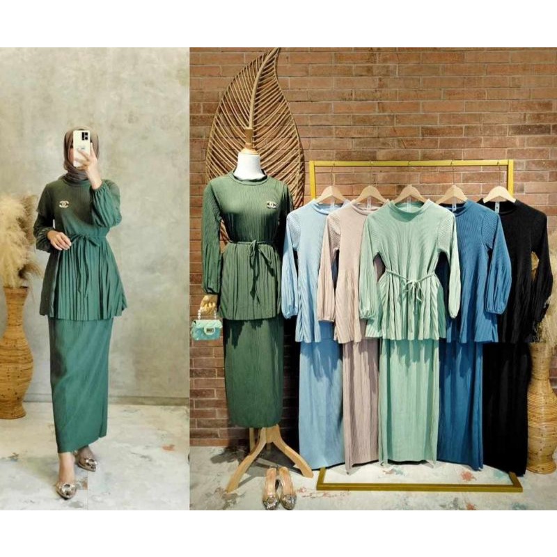 Jual SET ROK PLISKET BY KALOLA | SETELAN ROK KALOLA TERBARU | Shopee ...