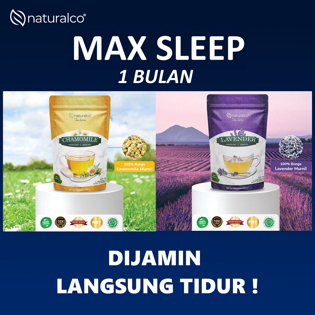 Jual Naturalco MAX Sleep 1 Bulan Untuk Insomnia {Naturalco Tea Series} | 60 Tea Bags | Garansi ...