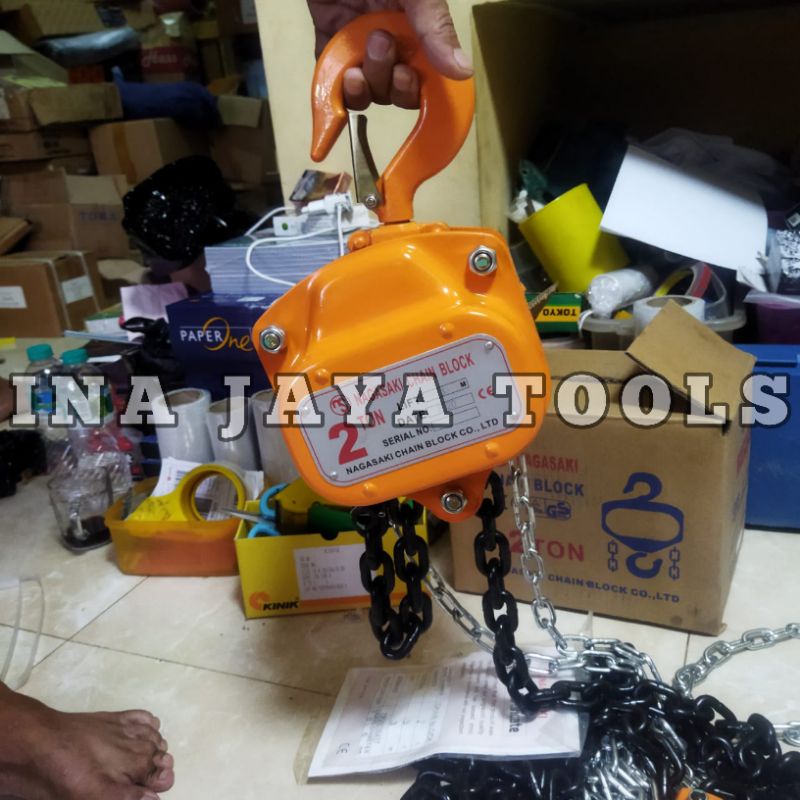 Jual takel 2 ton x 5 meter chain block Nagasaki 2 ton | Shopee Indonesia