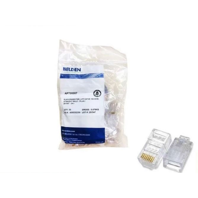 Jual Belden AP700007 Connector CAT5 RJ45 RJ 45 Cat 5 Konektor Conektor ...
