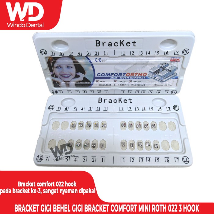 Jual Laku Dental Bracket Gigi Behel Gigi Bracket Comfort Mini Roth 022 ...