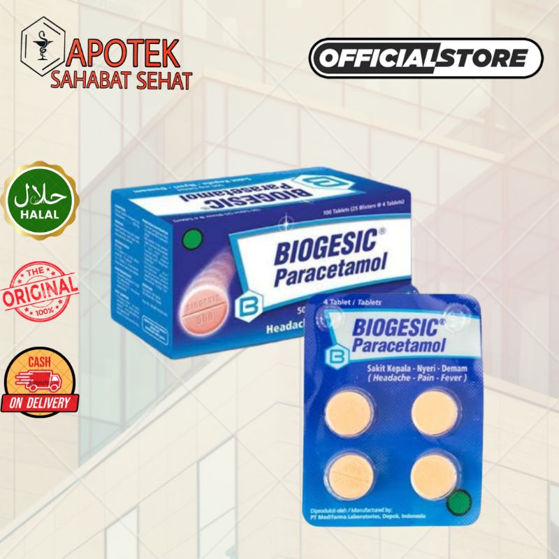 Jual BIOGESIC TABLET | MENGATASI DEMAM DAN NYERI | Shopee Indonesia