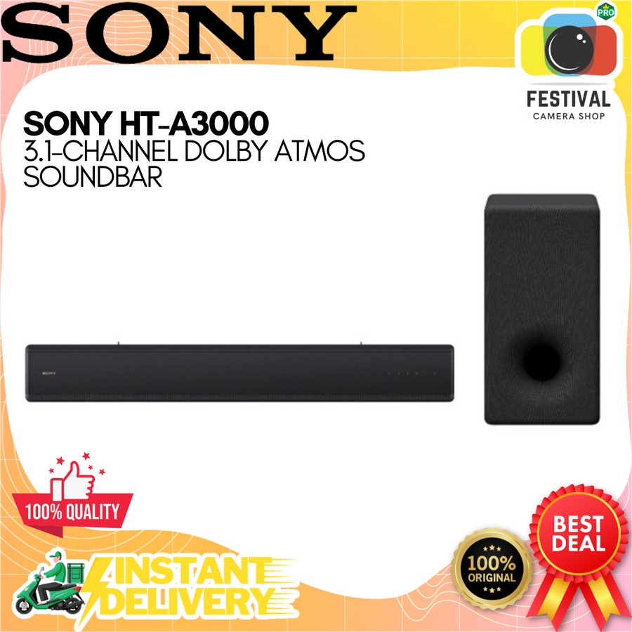 Jual Sony HT-A3000 3.1-Channel Dolby Atmos Soundbar | Shopee Indonesia