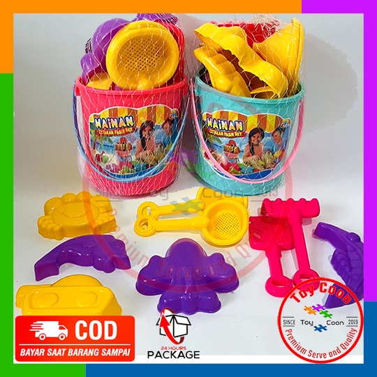 Jual MAINAN PASIR DAN CETAKAN Mainan Anak Ember Istana Pasir Dan ...