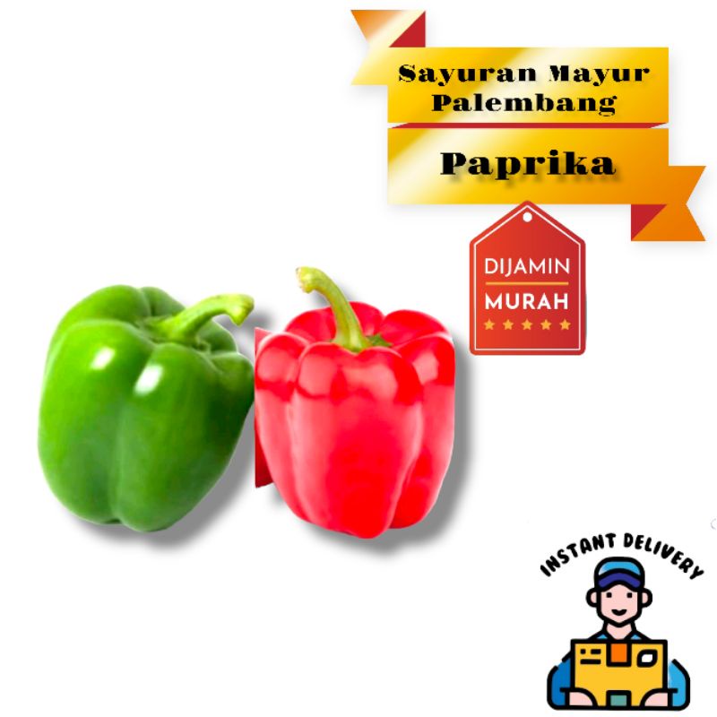 Jual Paprika merah atau hijau 200 Gram-Palembang | Shopee Indonesia