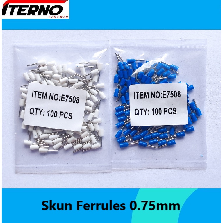 Jual Skun Kabel Ferrules 0.75mm E75-08 E7508 Warna | Shopee Indonesia