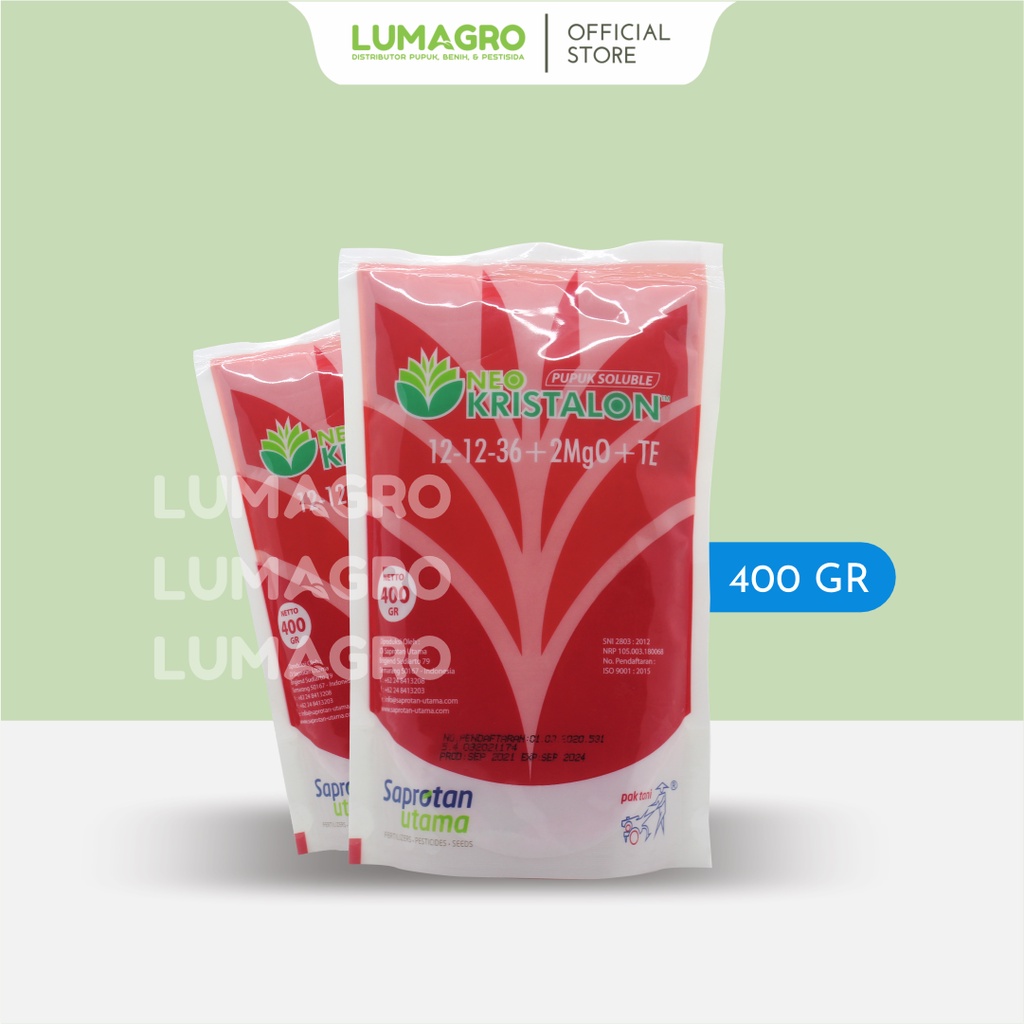 Jual Pupuk Neo Kristalon Merah 400gr Penunjang Pertumbuhan Bunga Buah ...