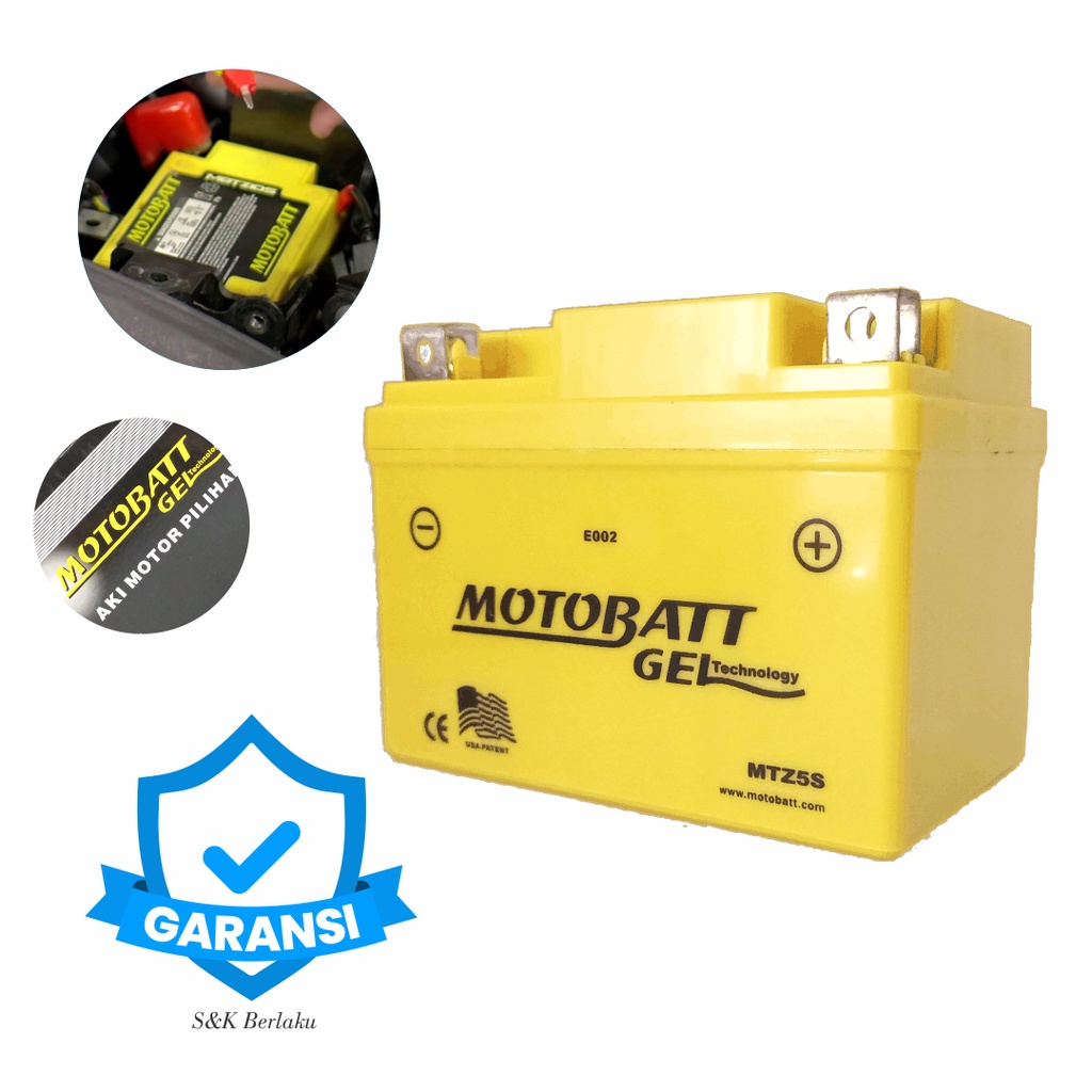 Jual Accu Motobatt Gel MTZ5S 12V 4.2Ah GTZ5S Aki Motor Karisma Beat ...