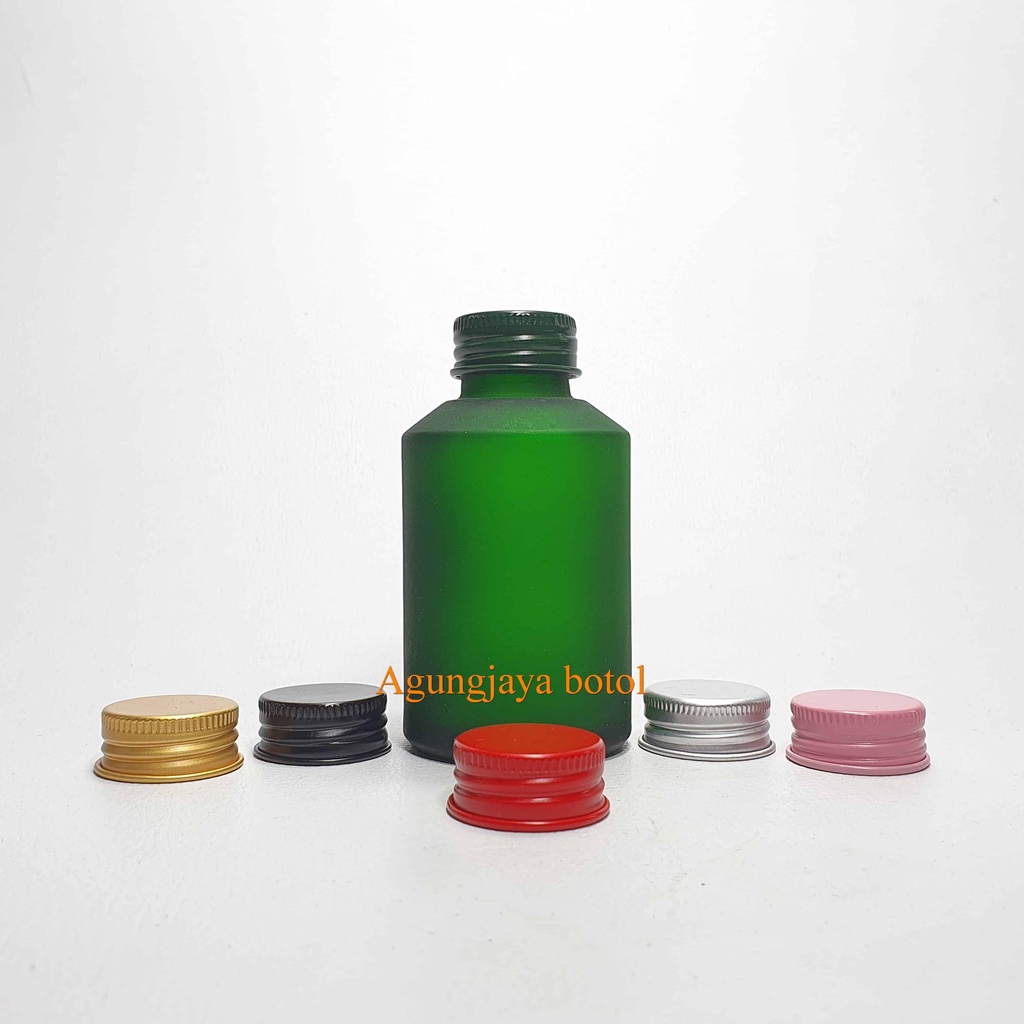 Jual Botol Kaca GD 100 Ml Hijau Frosted Tutup Ulir / Botol Kaca / Botol ...
