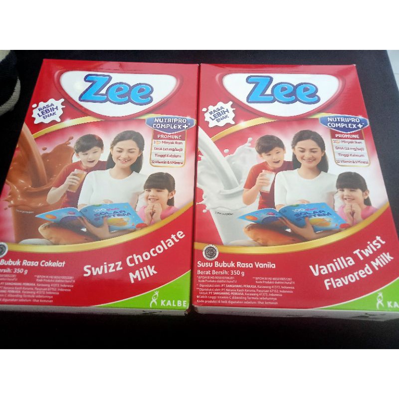 Jual Zee reguler susu bubuk rasa coklat dan vanila kemasan 350g (exp ...