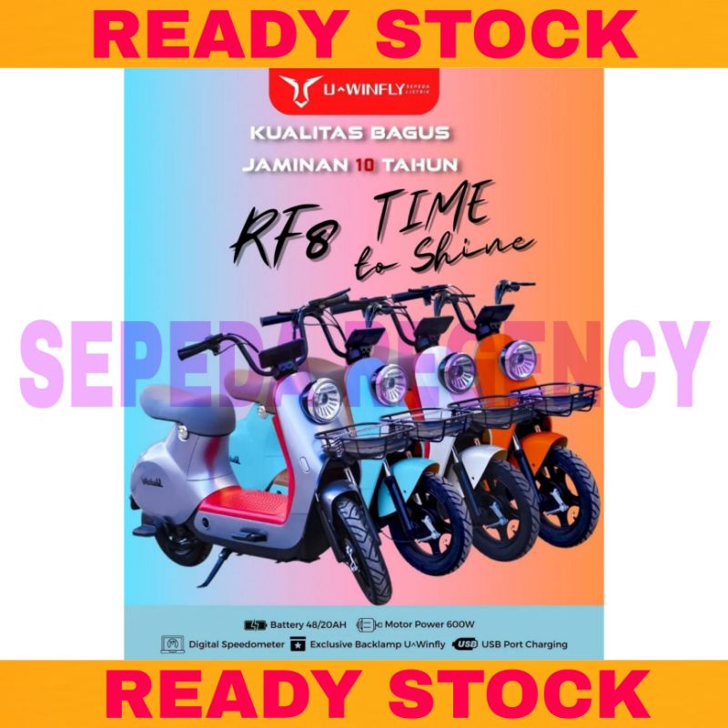 Jual Sepeda Listrik UWINFLY REDFISH 8/RF8 600 Watt | Shopee Indonesia