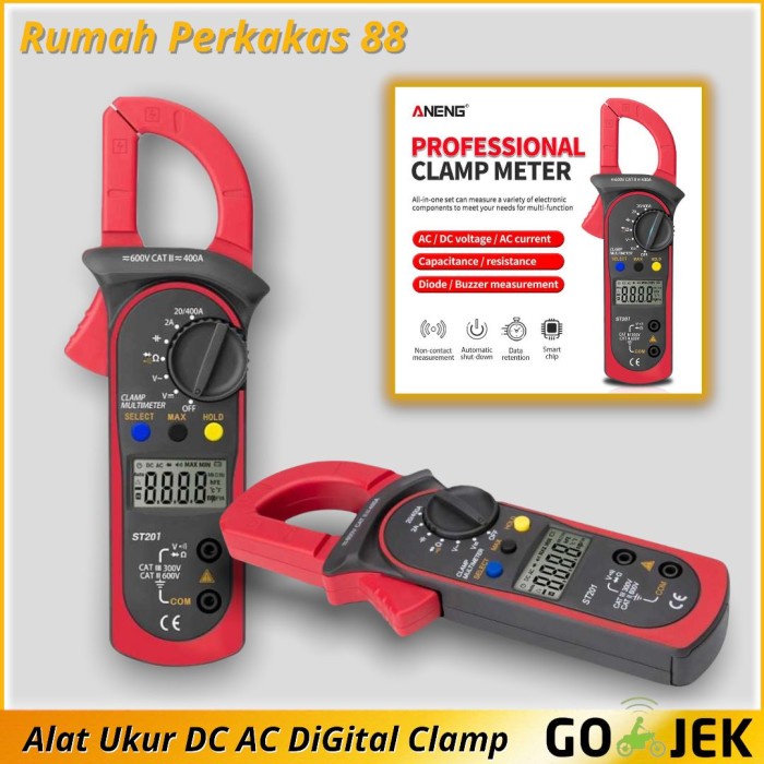 Jual Listrik Alat Pengukur Dc Ac Digital Clamp Multimeter/Tang Amper ...