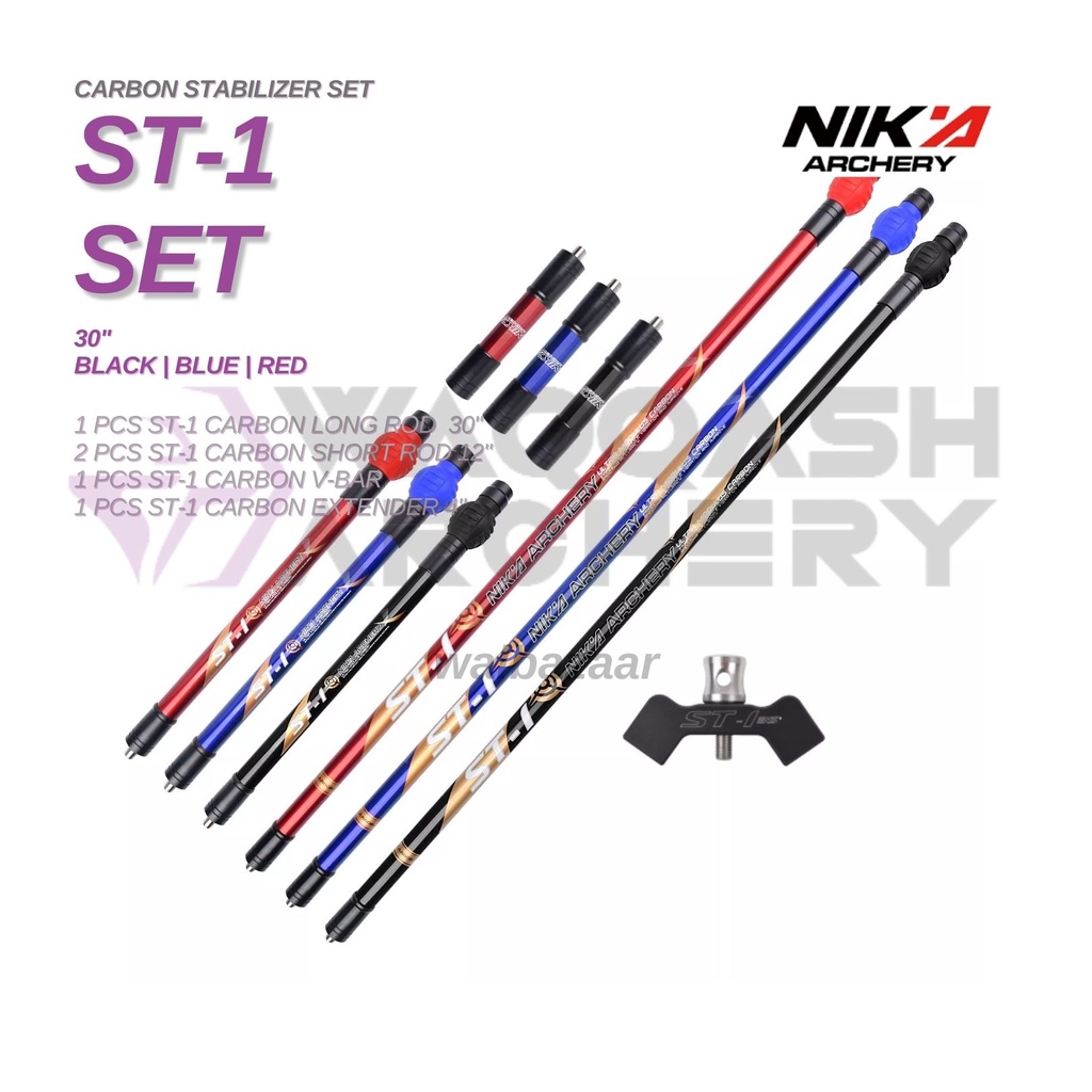 Jual NIKA ST-1 SET CARBON STABILIZER SET Recurve Standar Bow Original ...