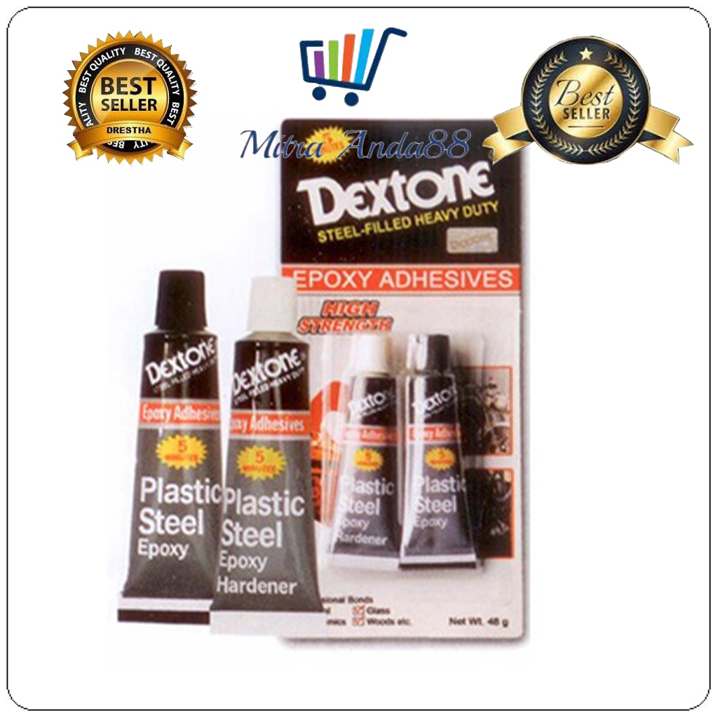 Jual Mitraanda88 Lem Besi Epoxy Plastic Steel Dextone 5 menit 48 gram ...