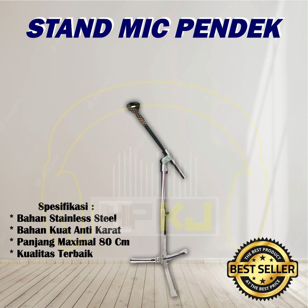 Jual STAND MIC STAINLESS STEEL PENDEK stand microphone stainless steel ...
