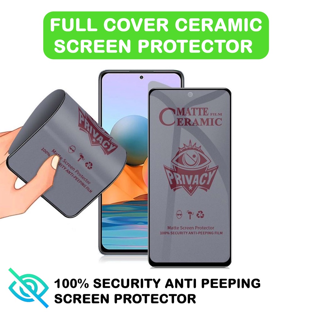 Jual Screen Protector REDMI Anti Spy REDMI NOTE 14 13 13X 12 11 11 PRO 10 10S 9 8 10C 10A A1 A2 ...