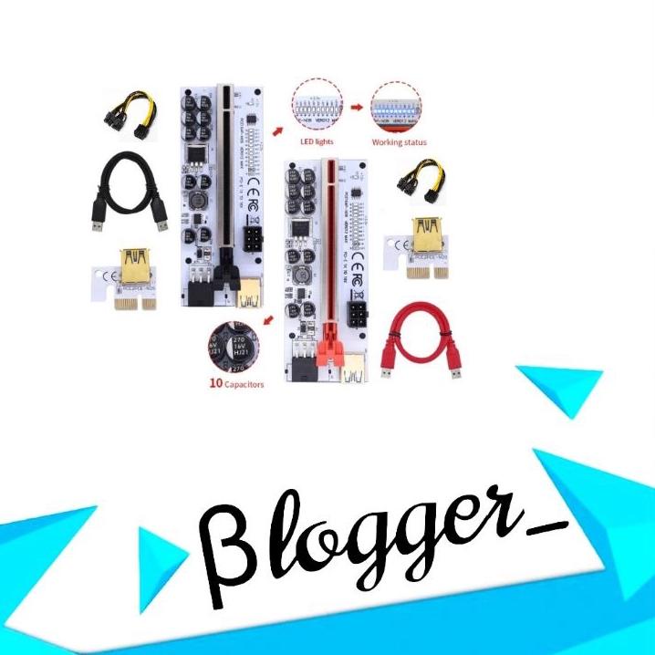 Jual ♛ PCIE Riser 012 Max New 10 Capasitors VGA GPU Riser 1x To 16x ...