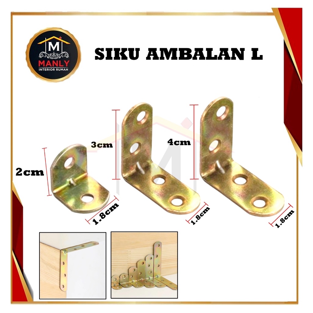 Jual Siku L (Besi) / Siku Rak Verseng (Besi) Penyangga Kayu 2cm, 3cm ...
