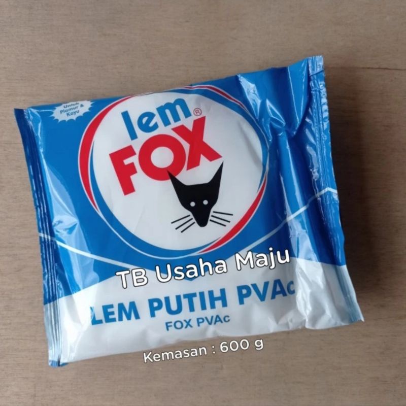 Jual Lem Kayu Fox Wallpaper Putih PVAc Kantong Biru ( Kental ) 600gram 600 g | Shopee Indonesia