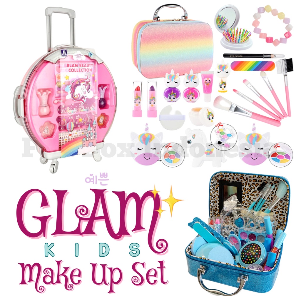 Jual [TERBARU] Glam Kids Makeup Set - Make Up Anak Non Toxic Water ...