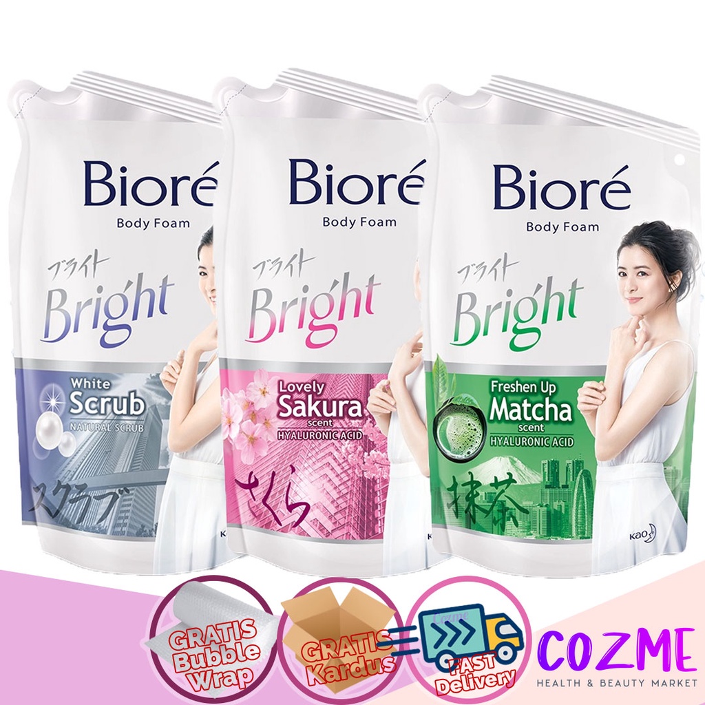 Jual BIORE Body Foam Bright Pouch | Shopee Indonesia