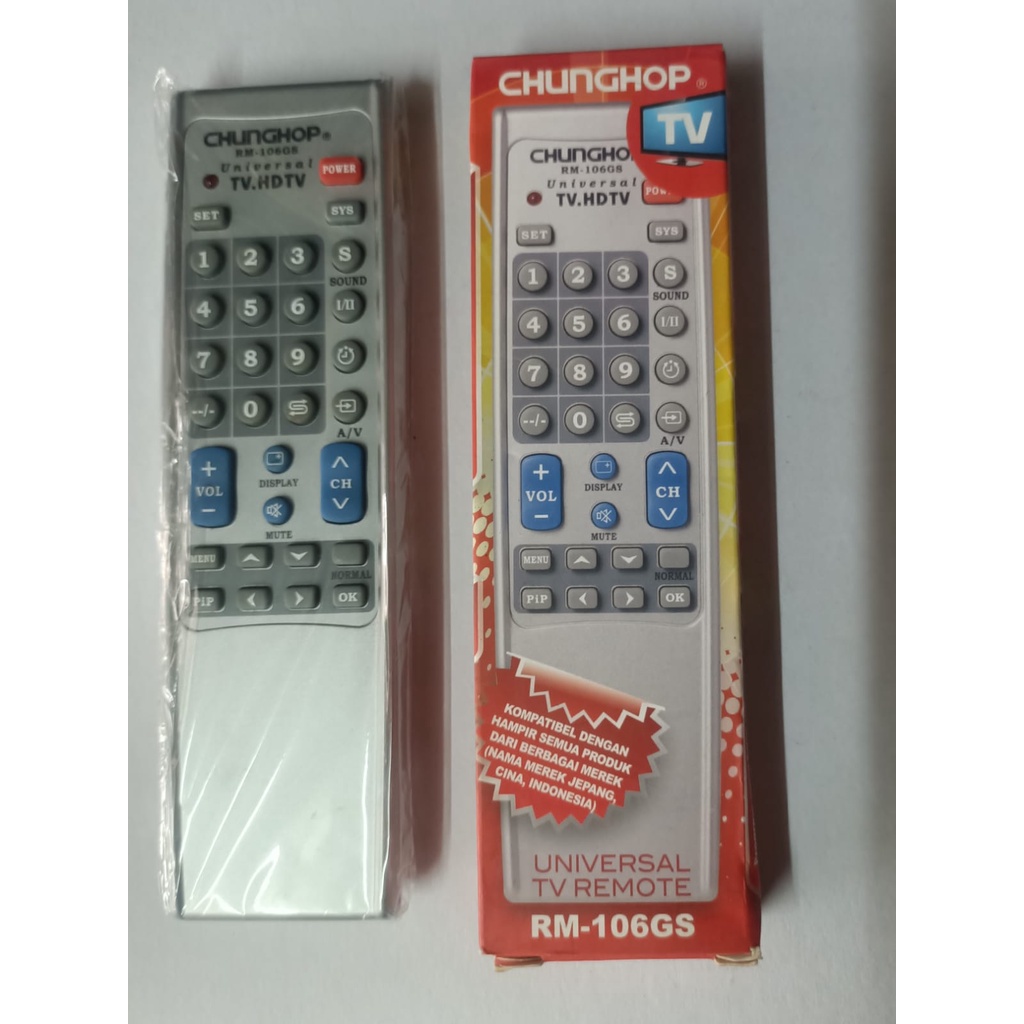 Jual Remote TV CHUNGHOP RM-106GS Universal TV Remote | Shopee Indonesia
